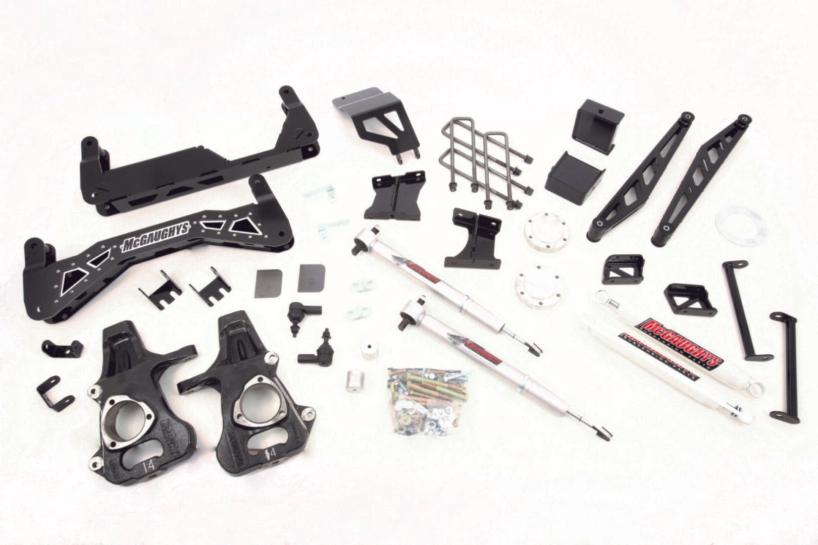 McGaughys - *7″-9″ Lift Kit (S/S Black) 2014-2018 GM Truck 1500, 4wd ...